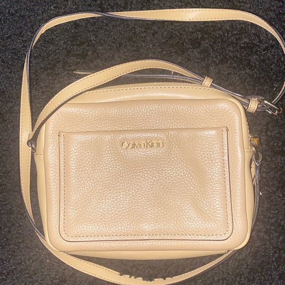 Calvin Klein | Bags | Pre Loved Calvin Klein Cream Colored Shoulder ...